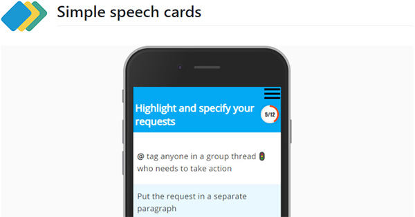Speech cards